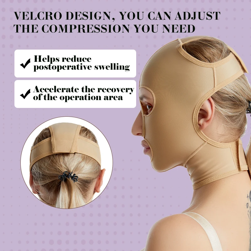 45% Spandex 3d-facepiece V-shaped Face Firm Belt Full Face Shape V Line ...