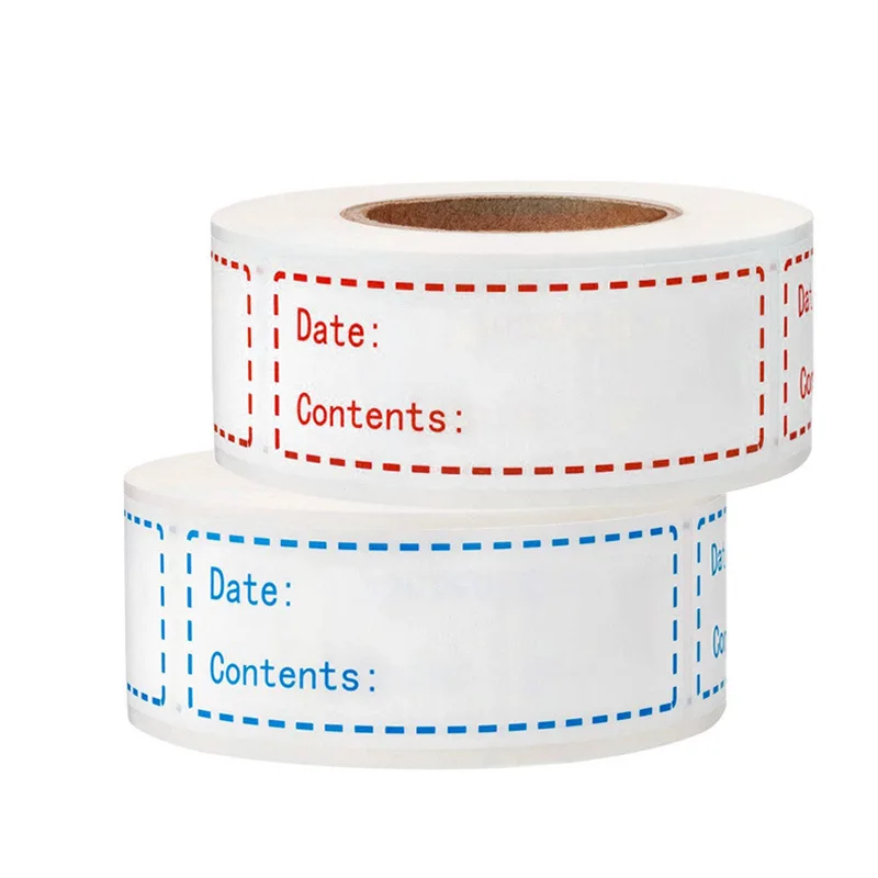 Customized Kitchen Removable Freezer Food Label Blank Date Content ...