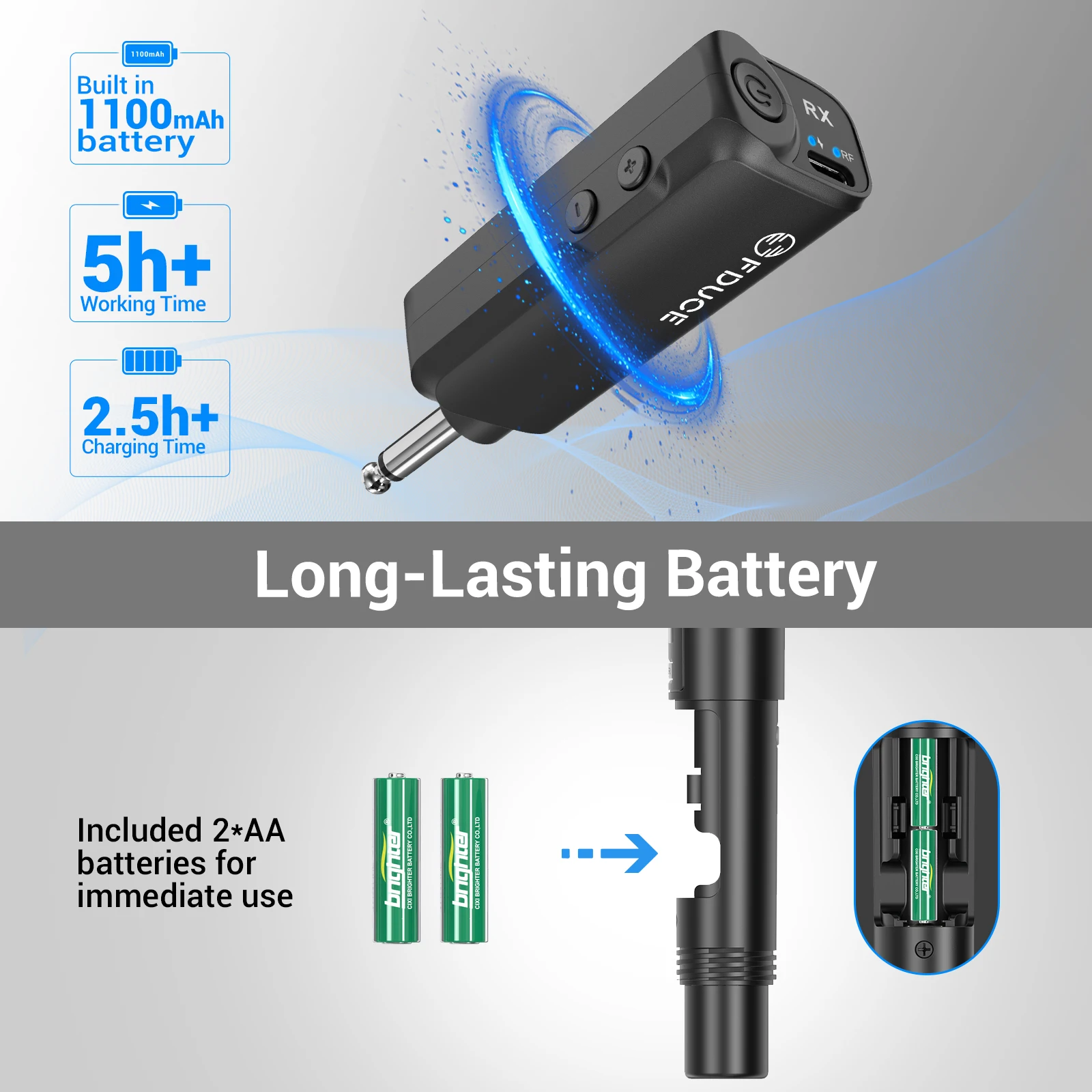 FDUCE Professional FM Dual Microphone UHF Handheld Microphone Karaoke ...