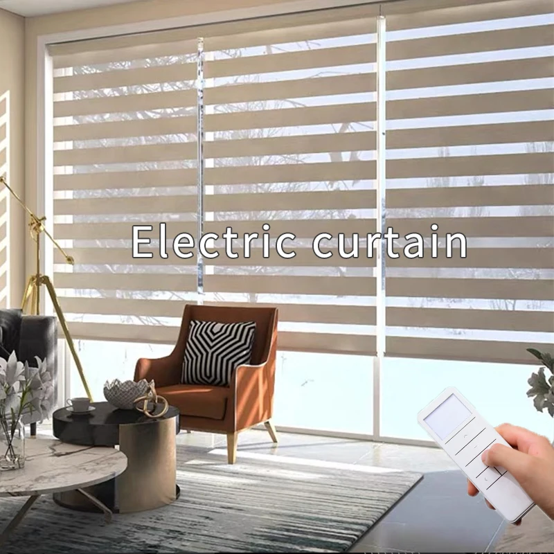 Smart Wifi Battery Motorized Blackout Zebra Blinds Shades