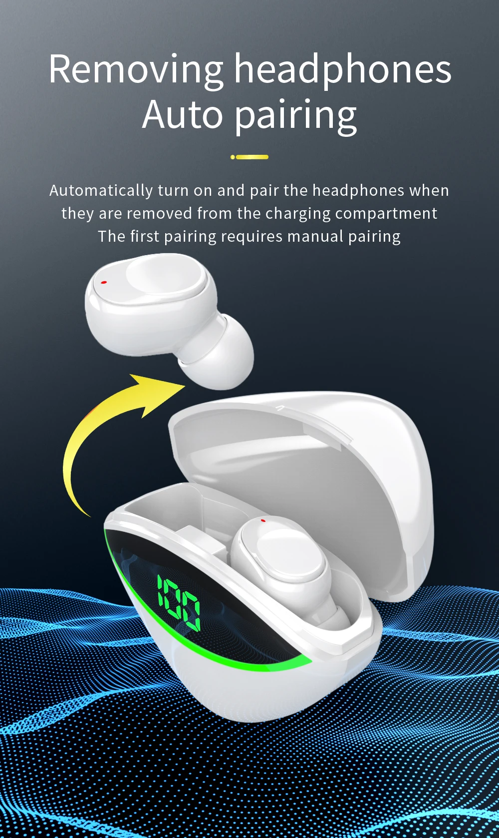 Y ONE True Wireless Earbuds In-Ear TWS with Digital Display Battery ...