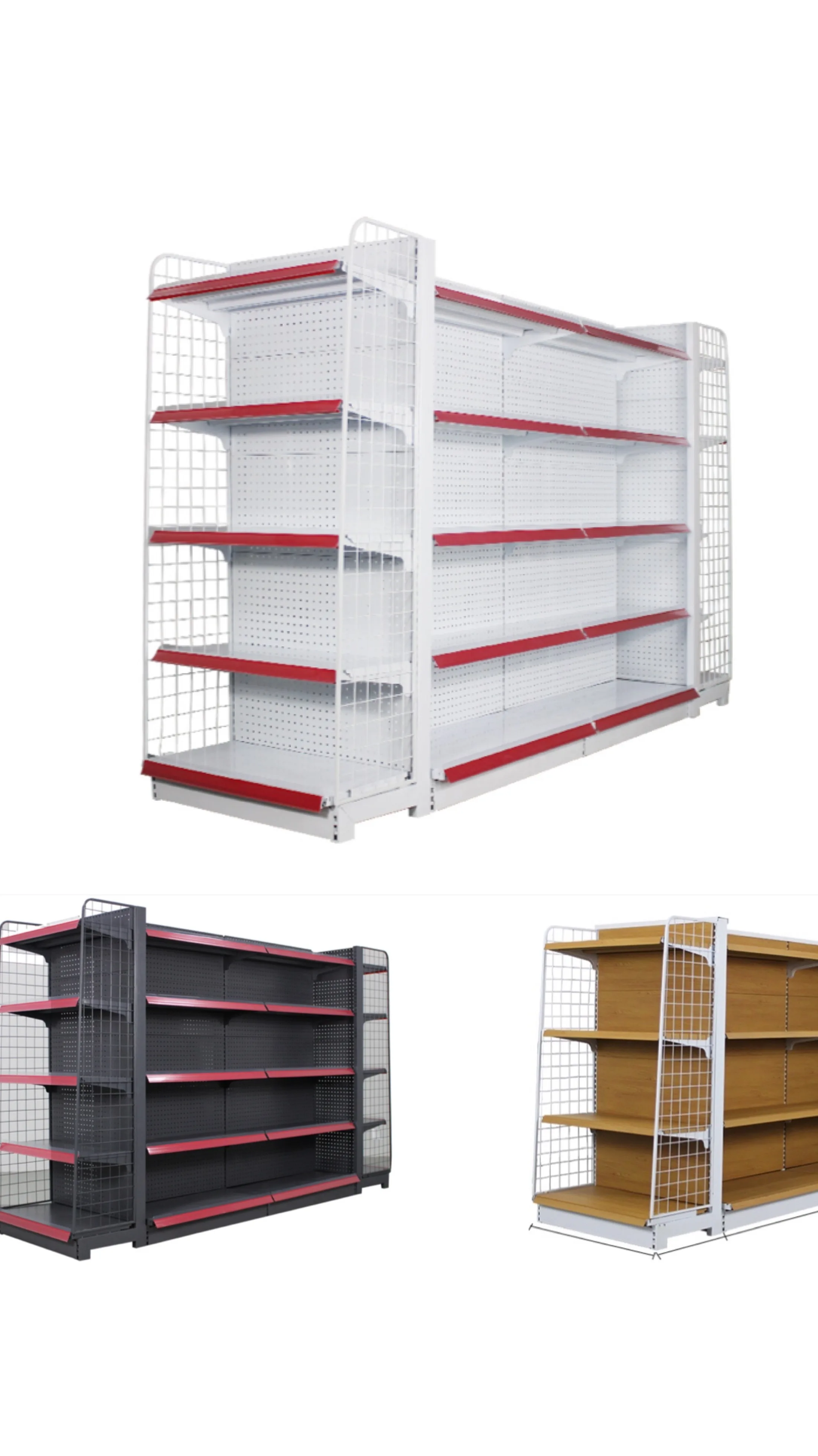 Factory Export Grocery Store Shelf Design White Back Board Shop Shelves ...