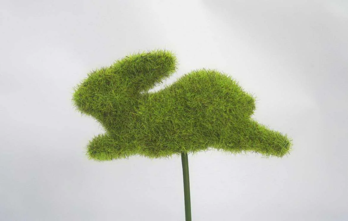 Garden Yard Home Decoration Figurine Fake Green Grass Moss Easter ...