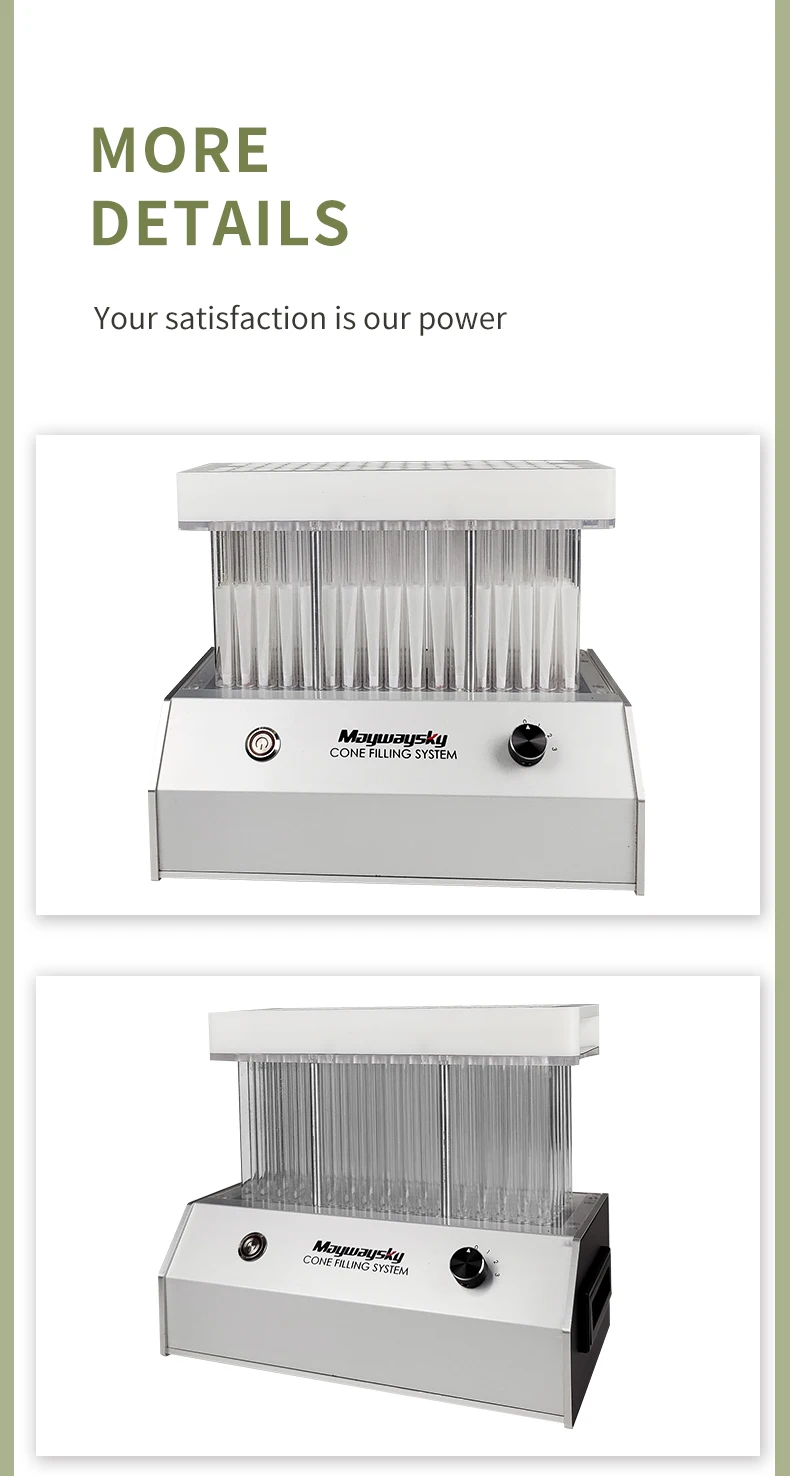 Maywaysky 100pcs Cone Filling Machine King Size 84mm/98mm/110mm Cone ...