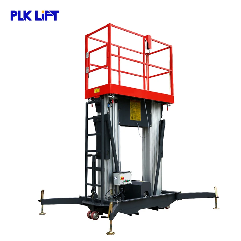Load 300kg 14m Double Mast Man Lift Aerial Lifting - Buy Dual Mast ...