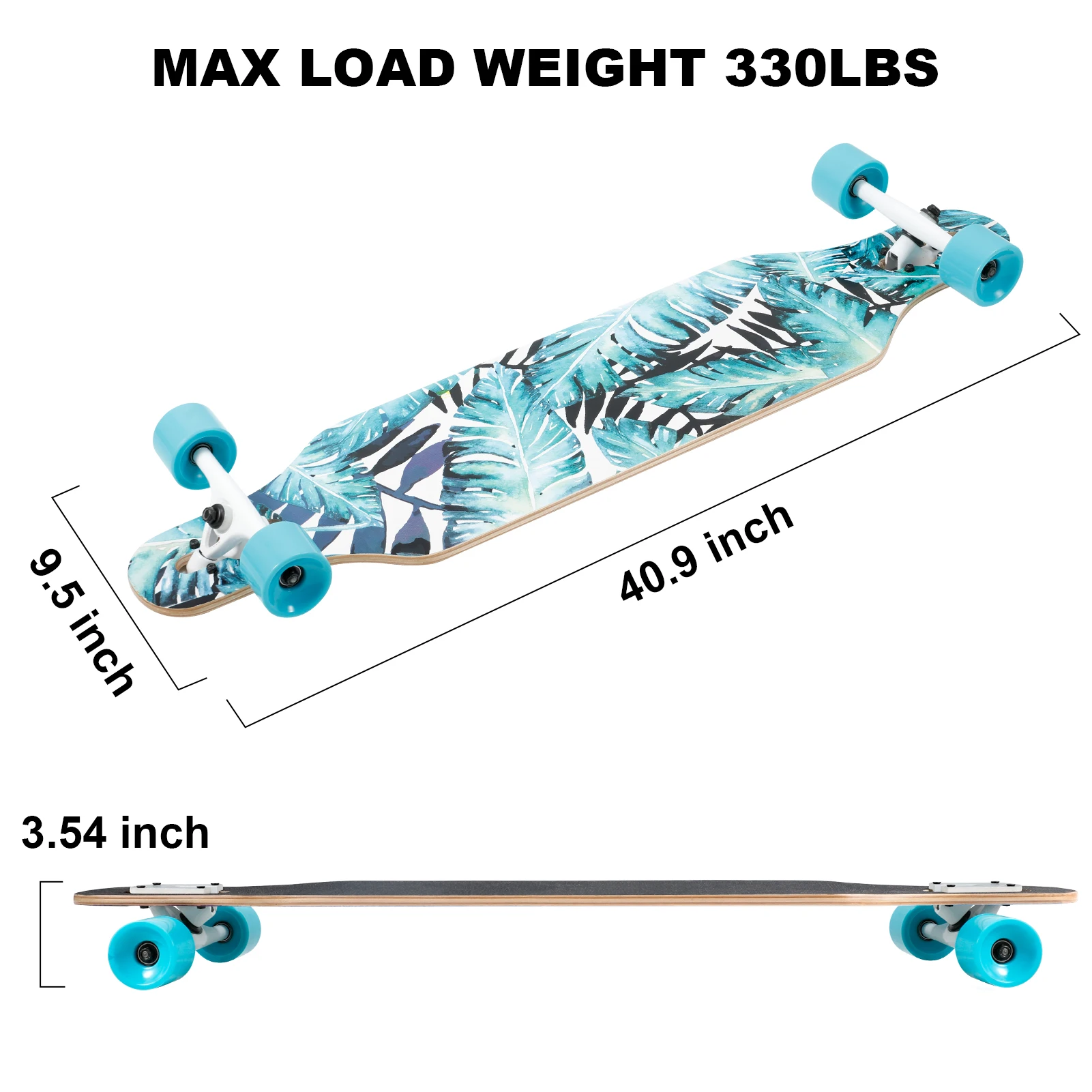 Oem Long Skateboard Valet Street Brush Highway Cruiser Deck Adult Youth ...