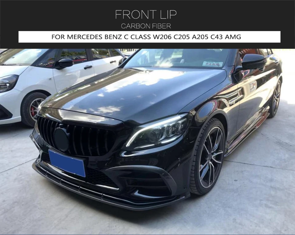 Jcsportline Carbon Fiber Front Lip for Mercedes Benz C Class