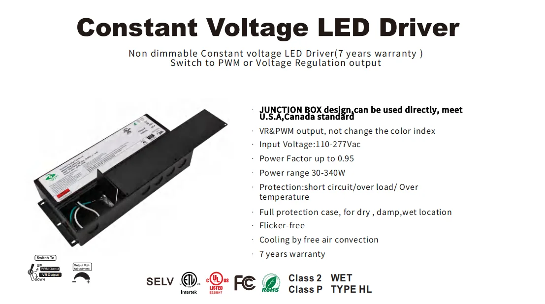 200w 12v 24v Junction Box Power Supply Led Driver 7 Years Warranty Ul ...