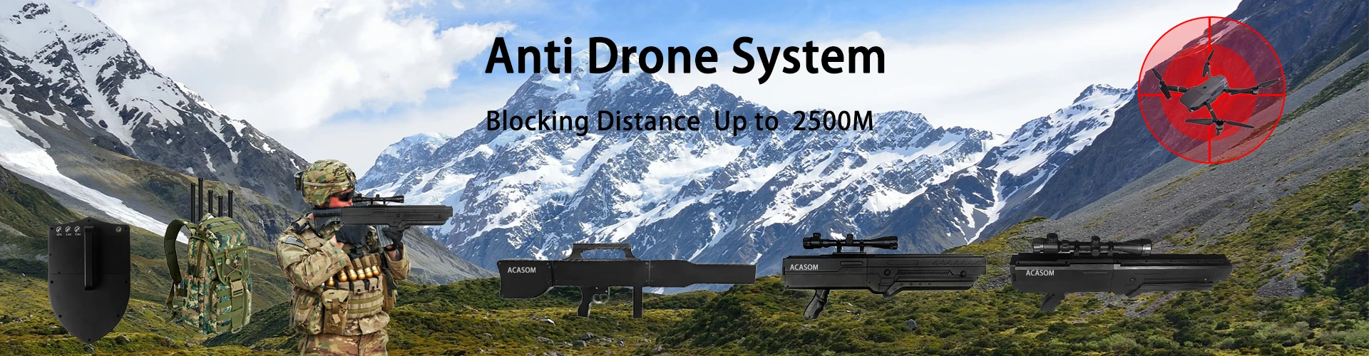 2.4GHz 20w drone defense drone disruptor anti-drone system module with ...