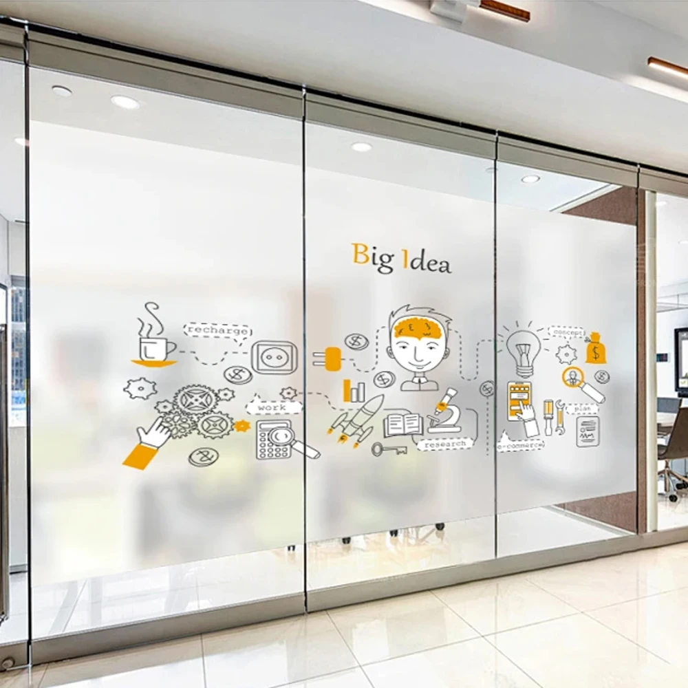 Customized Frosted Glass Stickers for Office Decoration & Doors - Eco ...