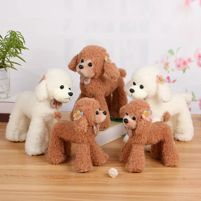 Cute Simulation Poodle Dog Stuffed Plush Toy Soft Teddy Dog Dolls Puppy ...