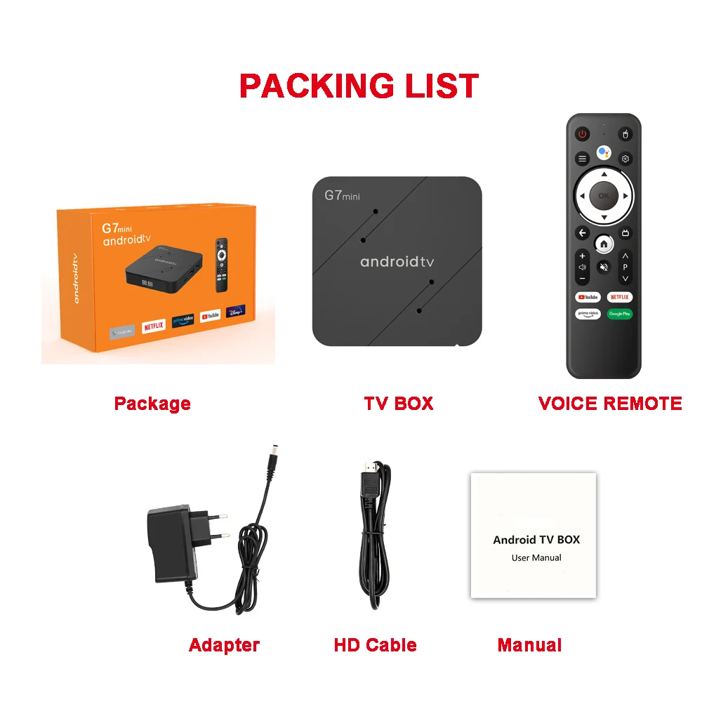 G7 Mini Smart TV Box - Android 11, 2GB RAM, 16GB Storage