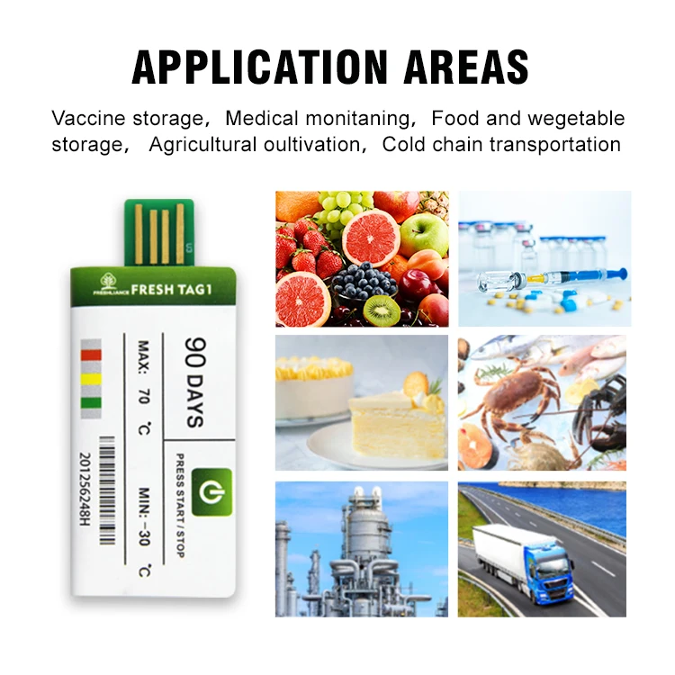 IP67 Cold Chain Monitoring Temperature Data Recorder PDF CSV Single Use Temperature Data Logger ...