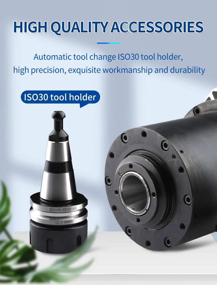 9kw 24000rpm Iso30 Atc Air Cooling Wood High Torque Iso30 Cnc Router ...