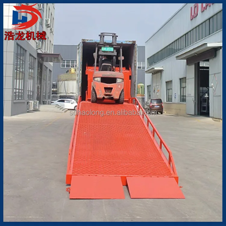 8 Ton Truck Loading Ramp 11.3 * 2.1 Meter Car Elevator Ramp Dock Ramp For Container Loading And ...