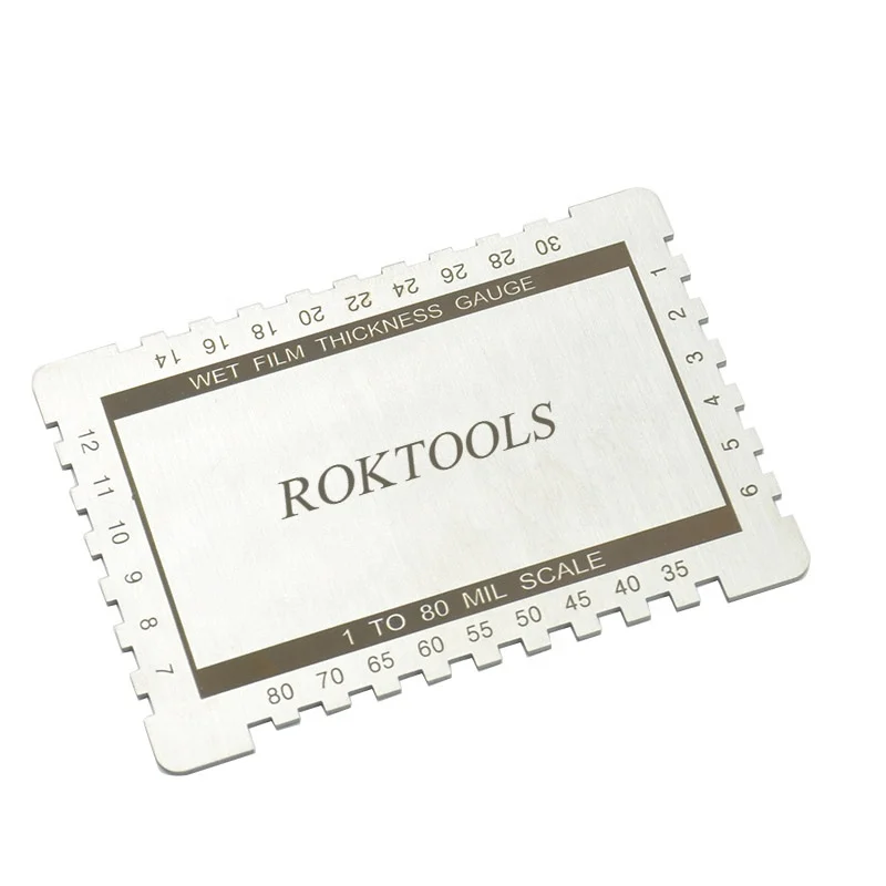 ROKTOOLS Wet Film Comb Thickness Gauge 1-80mil Alu Material 25-2032 Um ...