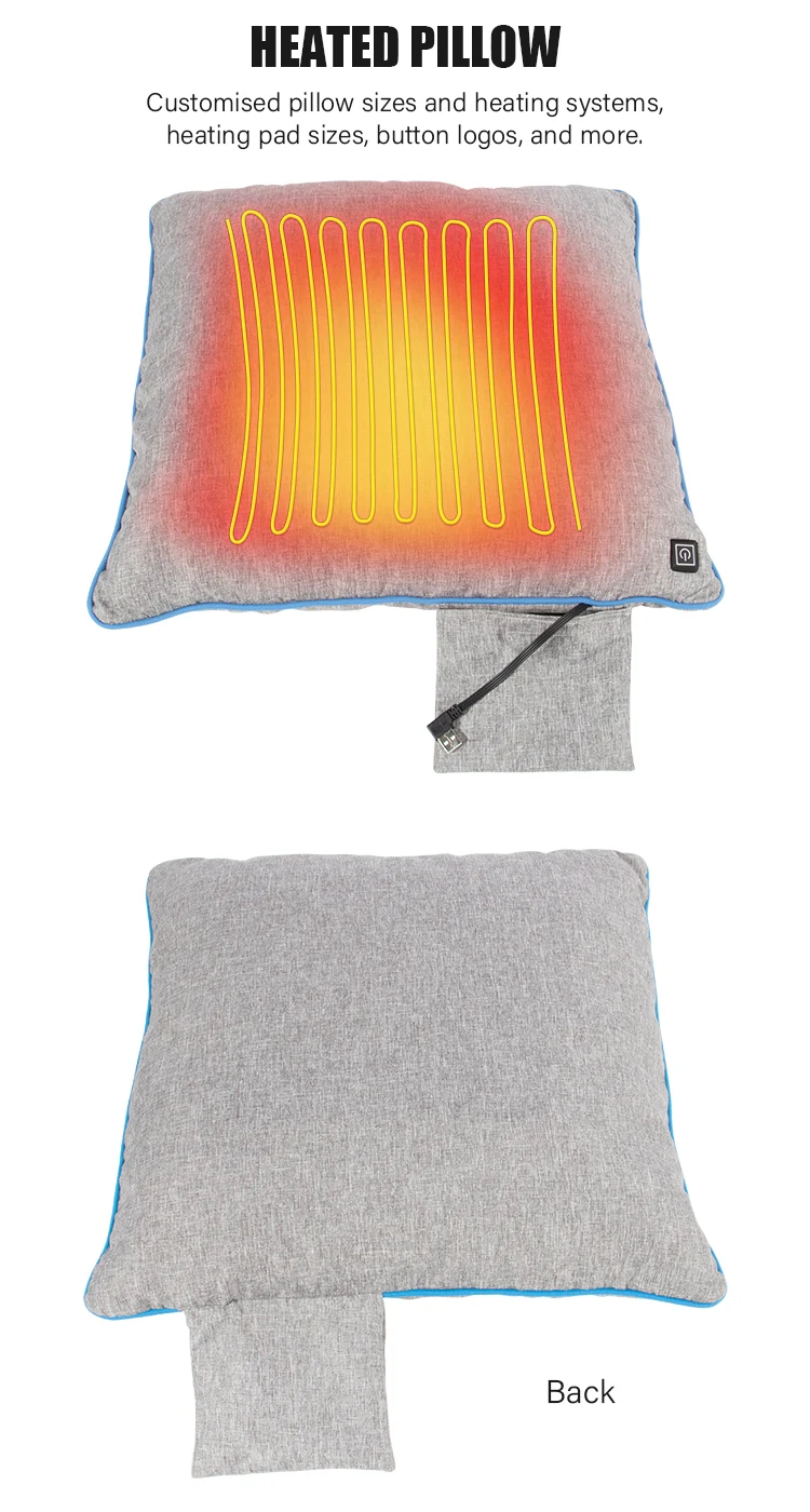 Infrared Carbon Fiber Heating Custom Electric Heat Throw Pillow 5v Usb ...