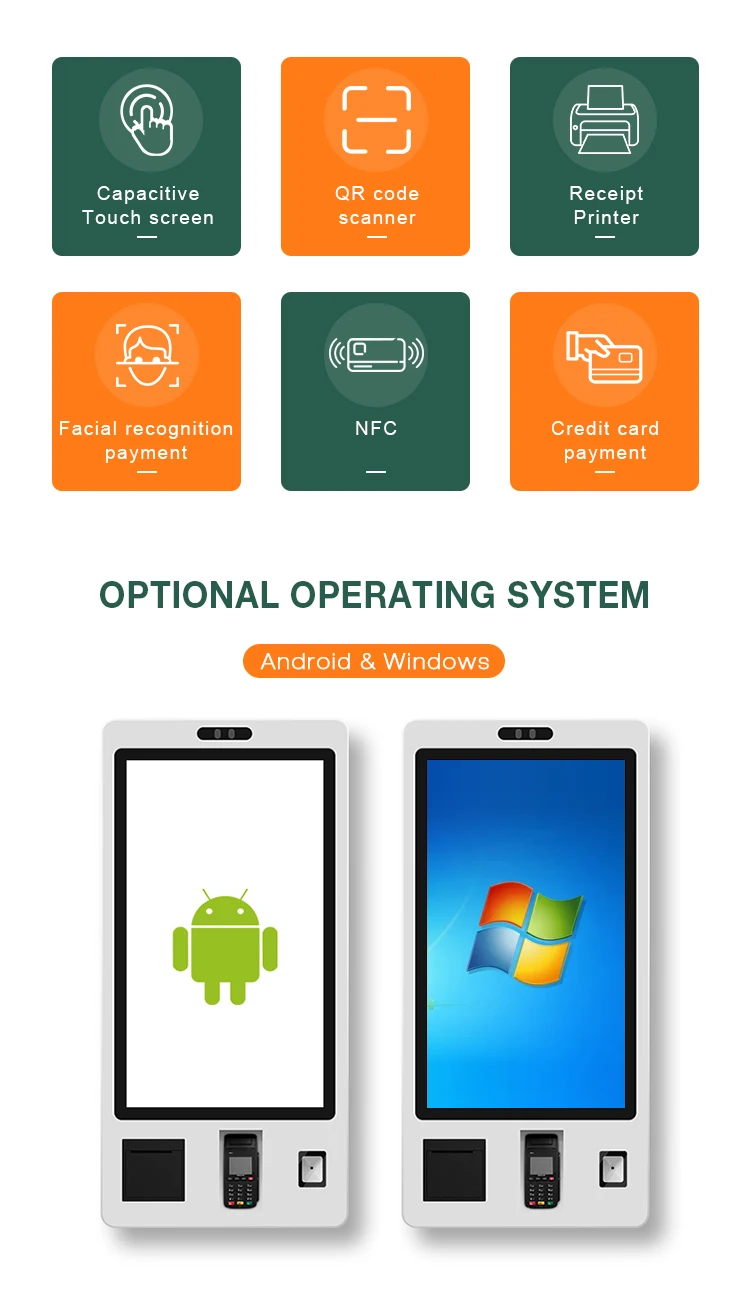 Big Promotion Restaurant Food Menu Ordering Kiosk 24inch