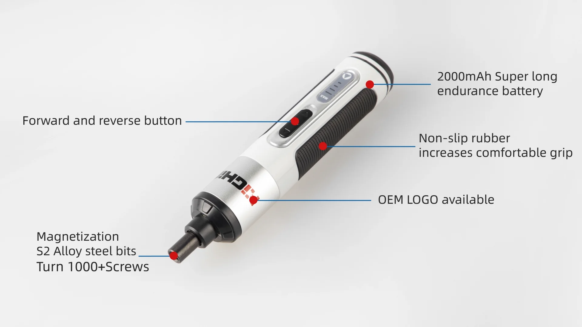 Professional Electric Cordless Screwdriver Tool Set Power Screw Drivers ...