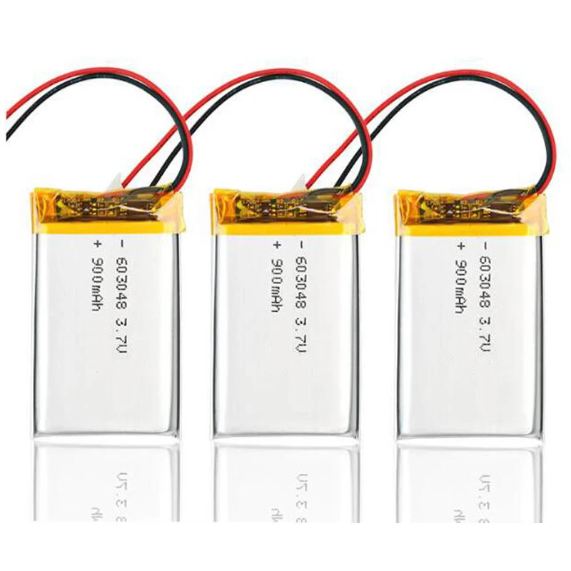 3.7v 900mah Rechargeable Battery 603048 Lithium Polymer Li-po Li Ion ...