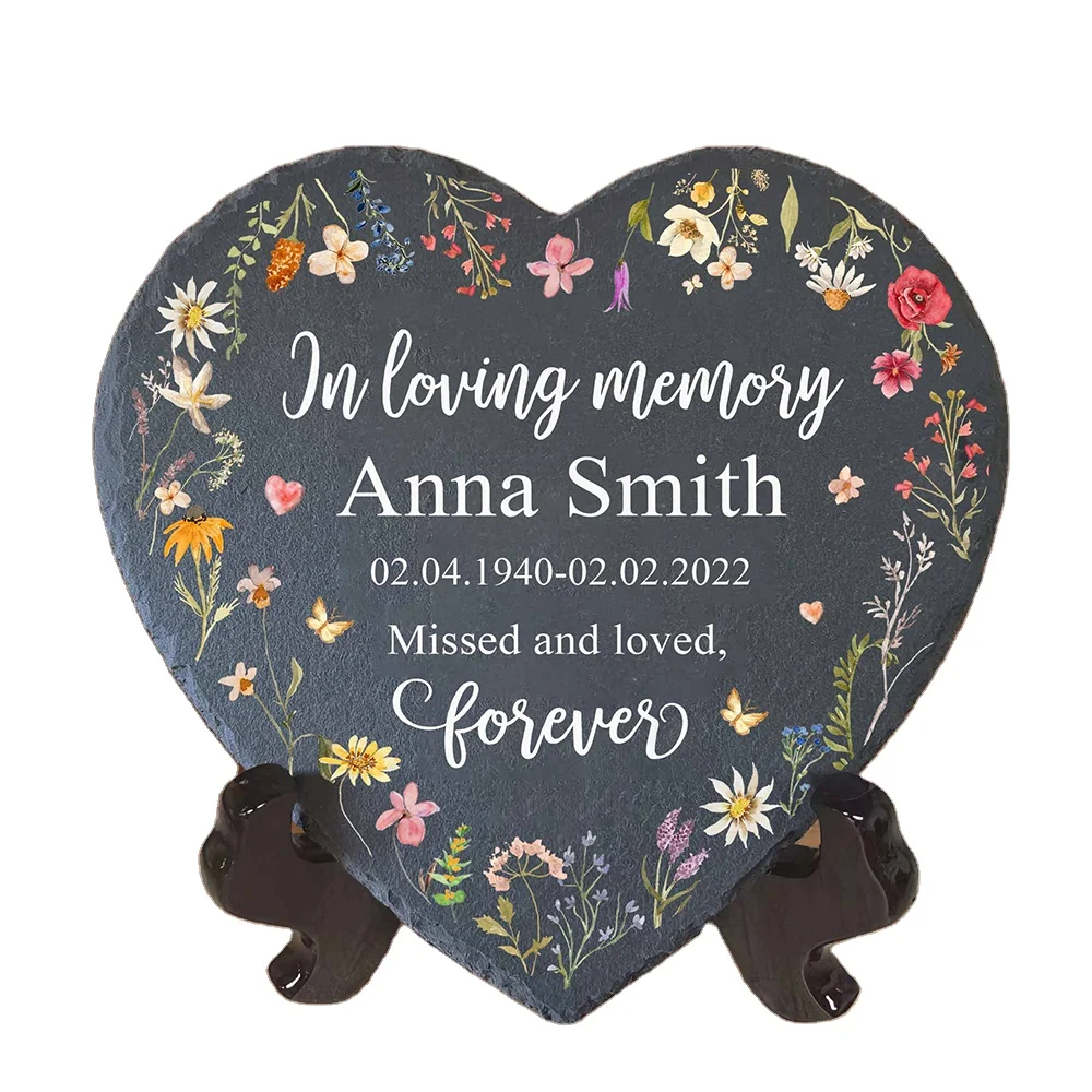 Custom Memorial Stone Indoor/outdoor Use Remembrance Stone For Home ...