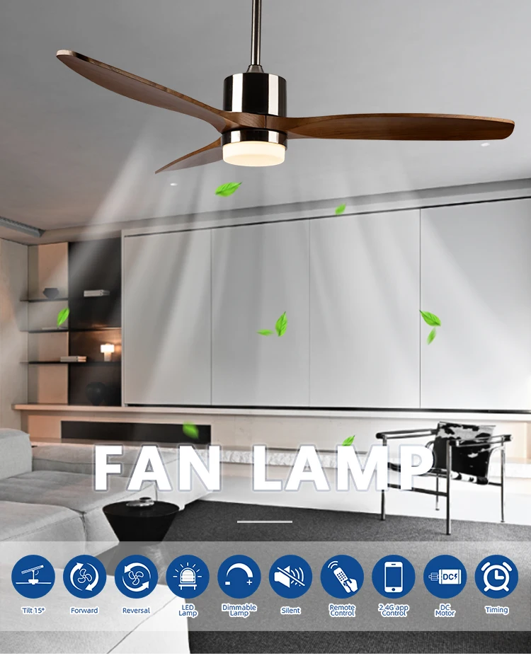 Modern Remote Control Fan Lamp Living Room Bedroom Decorative Ceiling ...