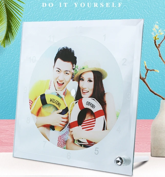 Wholesale Popular Printable Sublimation Glass Blanks Clock Sublimation ...