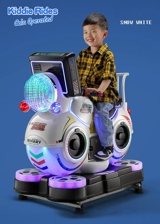 Coin Operated Kiddie Rides - 3D Motorcycle Swing Machine
