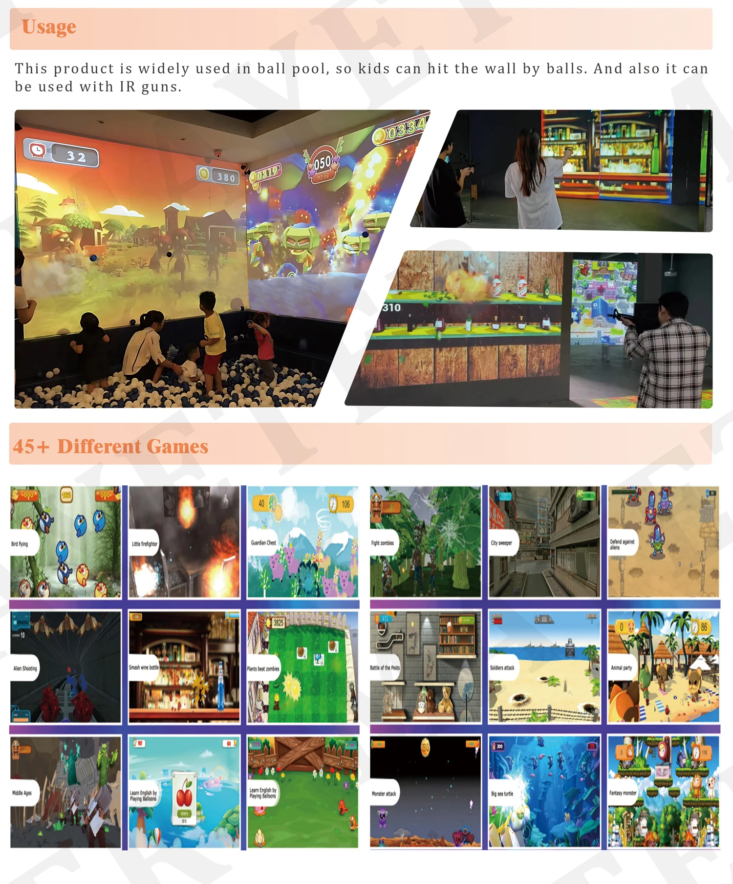 3D Immersive Room Holographic All-in-One Interactive AR Game