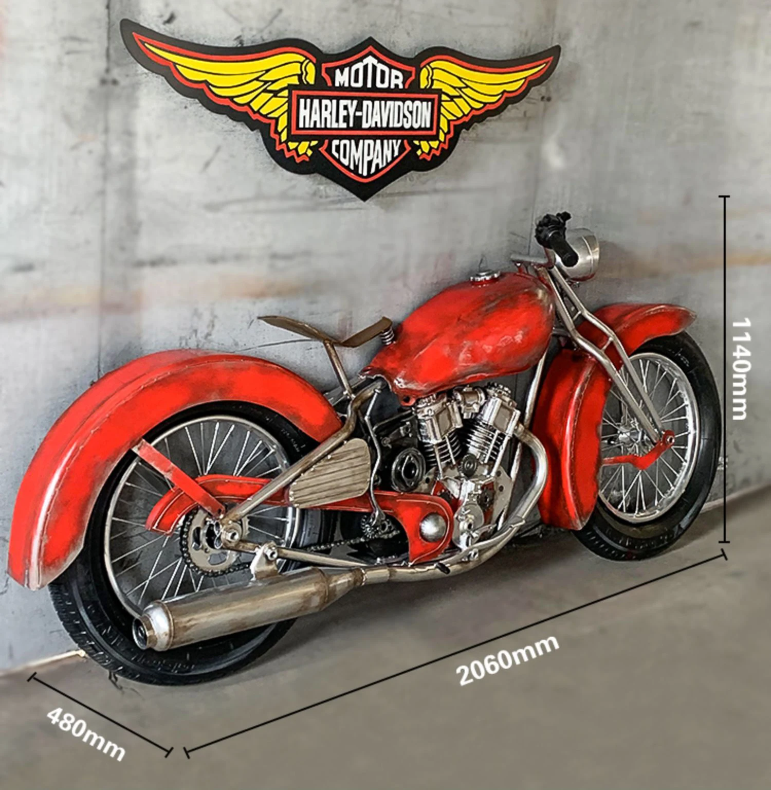 Harley Club Life Big Size Metal Motorbike Diy Home Decor Motorbike ...