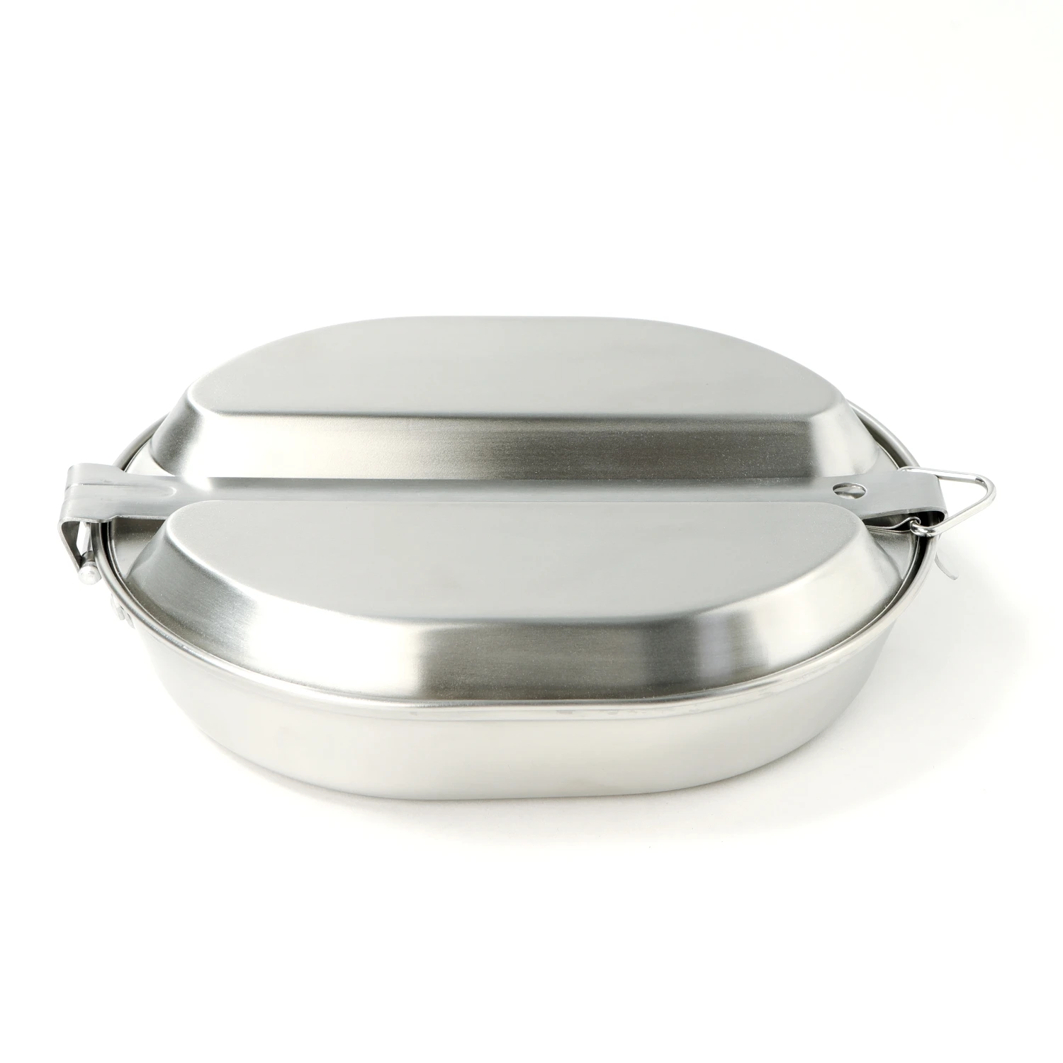 Outdoor Stainless Steel Camping Mess Kits Tray Frying Pan Portable ...