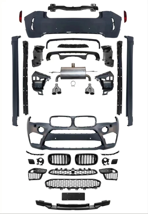 F16 Body Kit Front Rear Bumper Rear Lip Upgrade X6m Body Kit For Bmw X6 ...