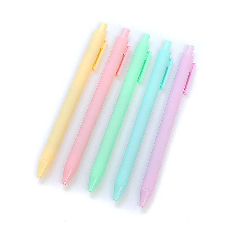 Plastic Writing Ball Pen Multiple Solid Colors Smooth Soft Rubber ...