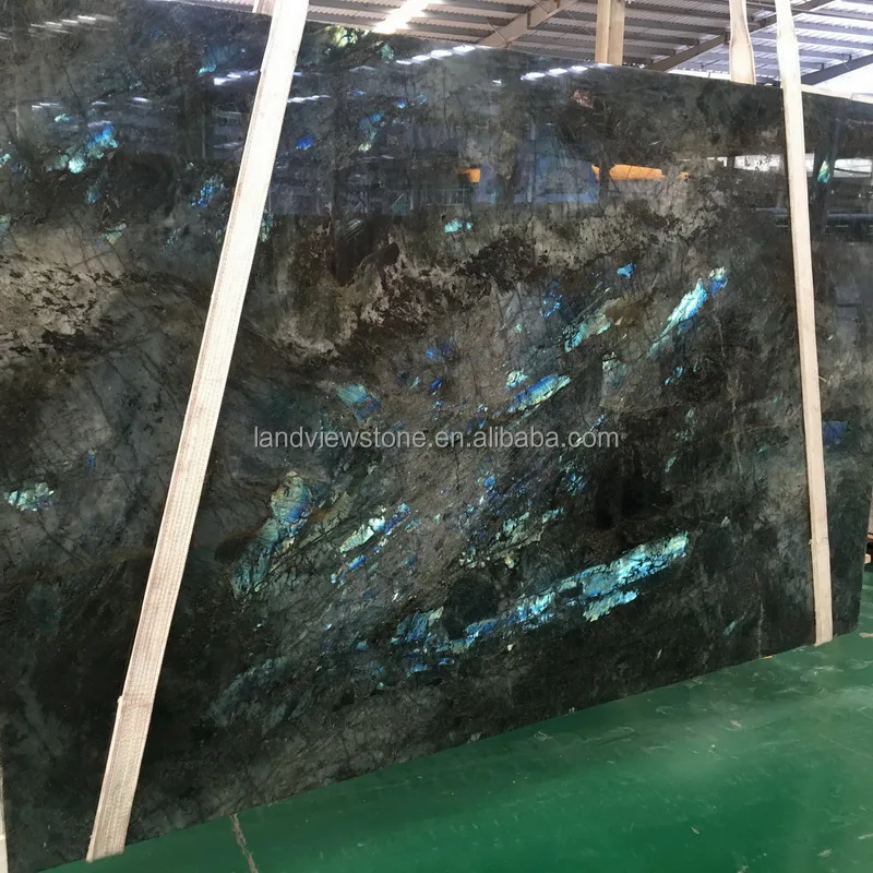 Madagascar Blue River Labradorite Granite Slabs for Kitchen Top Bar Top