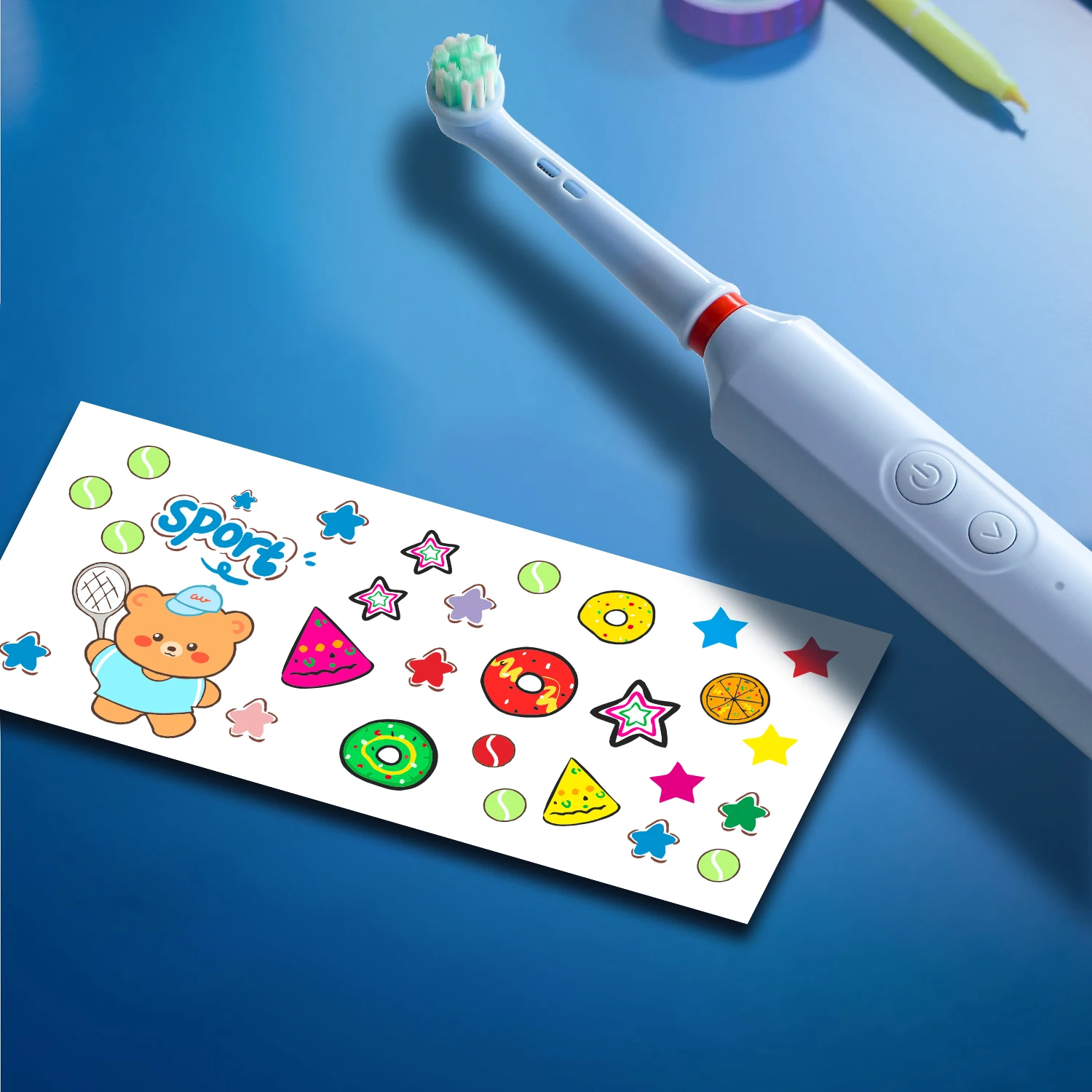 DIY Electric Toothbrush for Kids Hot Sell Waterproof IPX7 with Medium ...