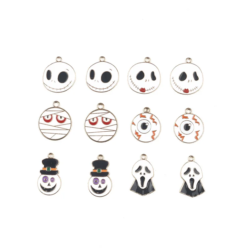 100pcs Halloween Mummy Grimace Alloy Charms Pendants For Earring ...