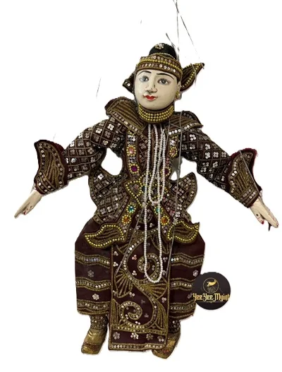 Wooden Puppets Classic Myanmar Puppet Drama Yoke-that Is A Combination ...