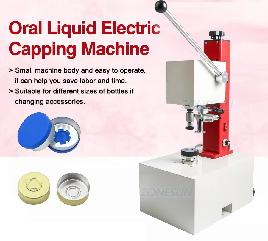Zonesun Semi-automatic 10-35mm Vial Bottle Capper Glass Bottle Crimper ...