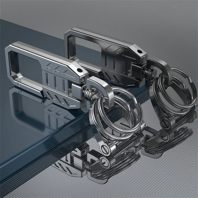 Low Moq Metal Keychain Car Fob Key Chain Holder Clip With Detachable ...