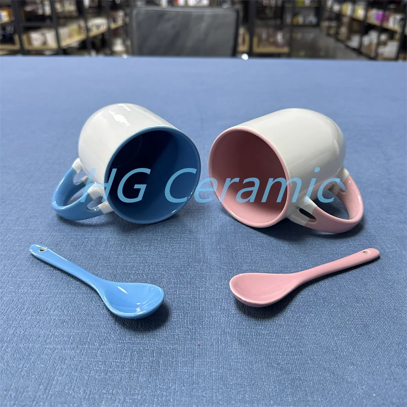 U Shape Sublimation Spoon Mug,Color In And Handle - Buy Shot Glass ...