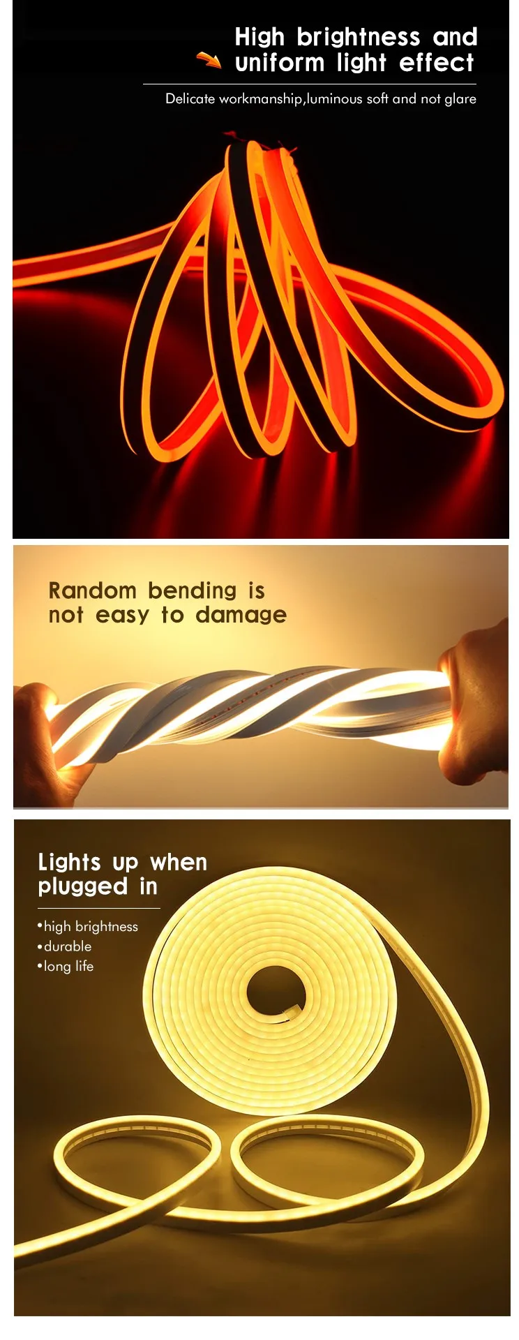 Drop Shipping Custom Dc12v Smd 2835 Waterproof Silicon Flexible Led ...