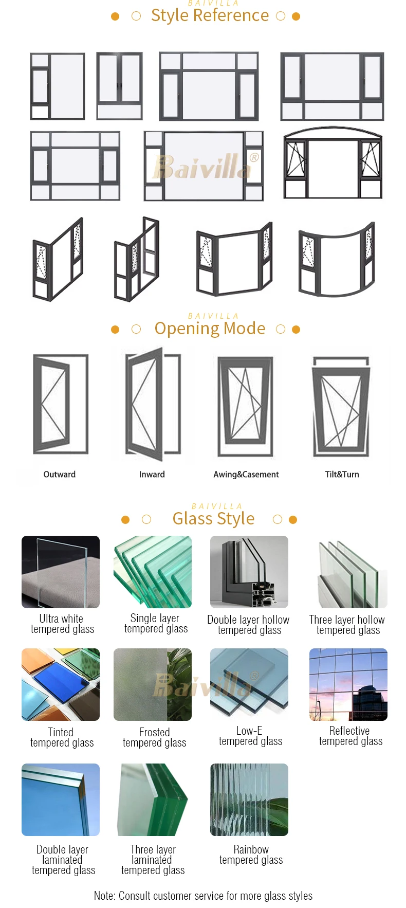 Aluminum Alloy Double Glazed Garden Windows - Customizable OEM