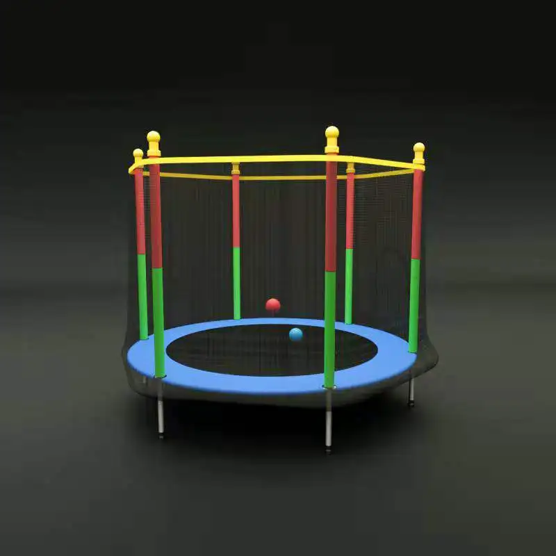 Home Indoor Trampoline with Plastic Fence for Baby and Toddler Bouncer ...