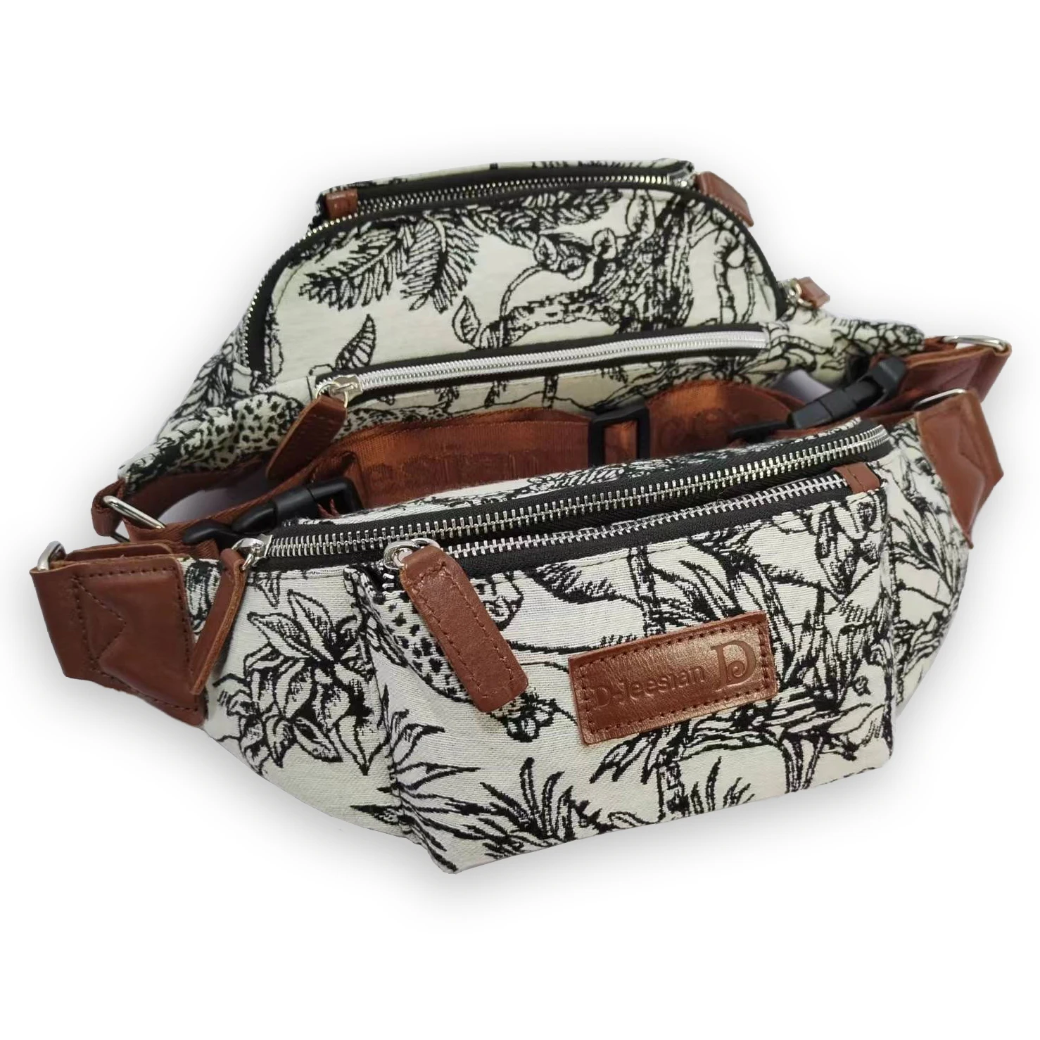 Custom Chinoiserie Jacquard Waist Bag for Men Premium Chest Bag Bum Bag ...