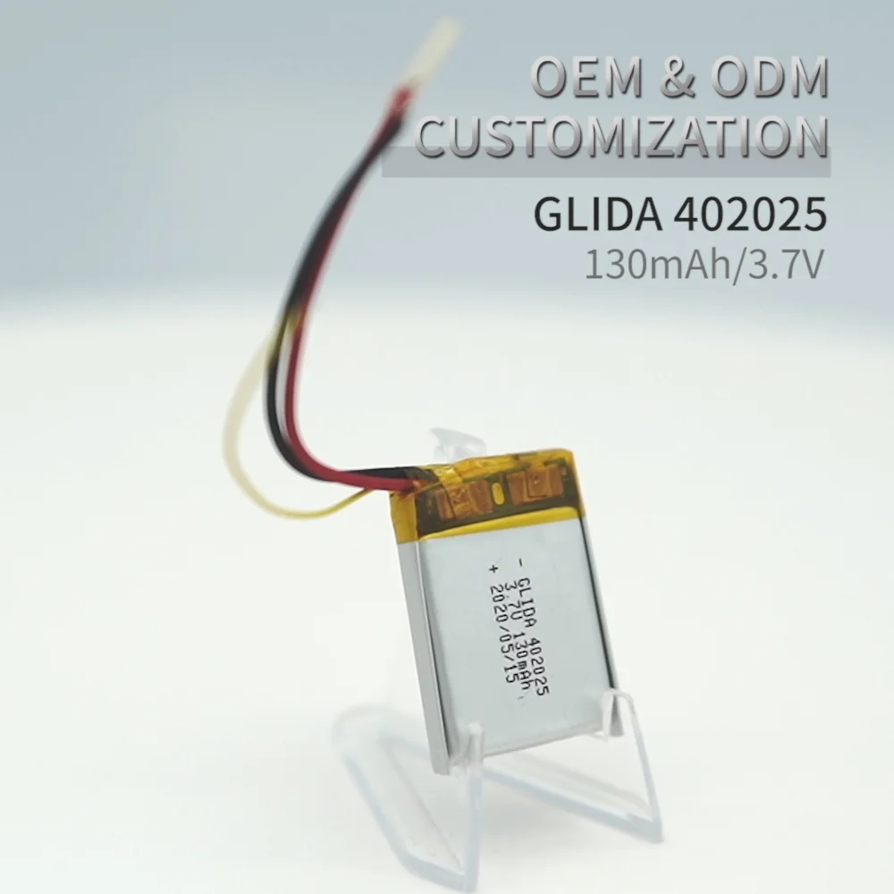 Flexible Packaging 402025 130mah Lithium Ion Cell Li-ion Polymer ...