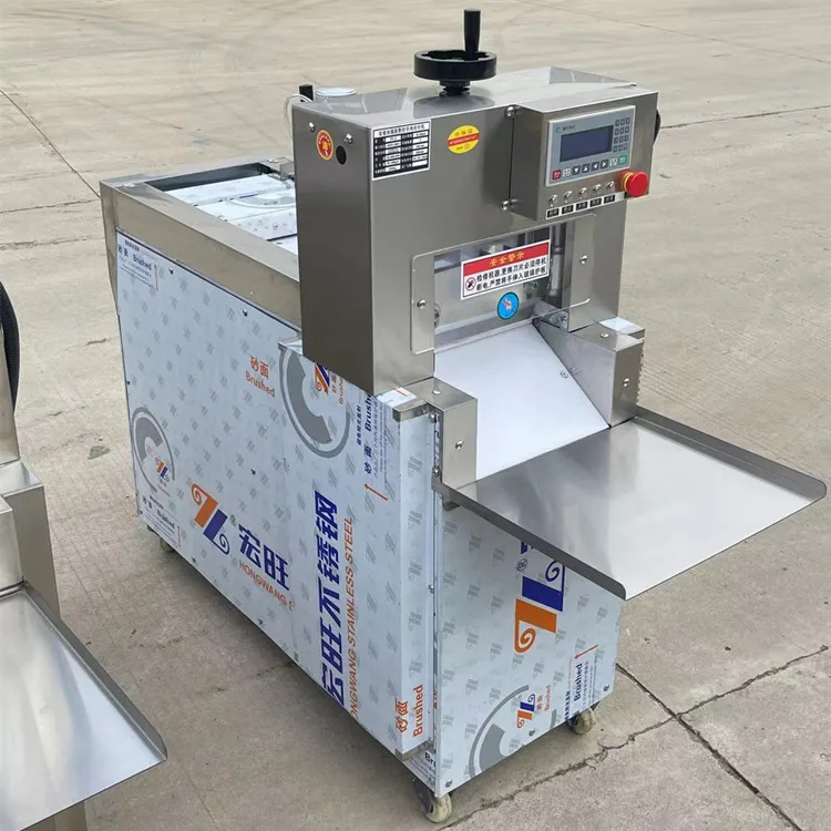 High Efficiency Frozen Pork Belly Meat Slicer Automatic Mutton Beef Hot ...
