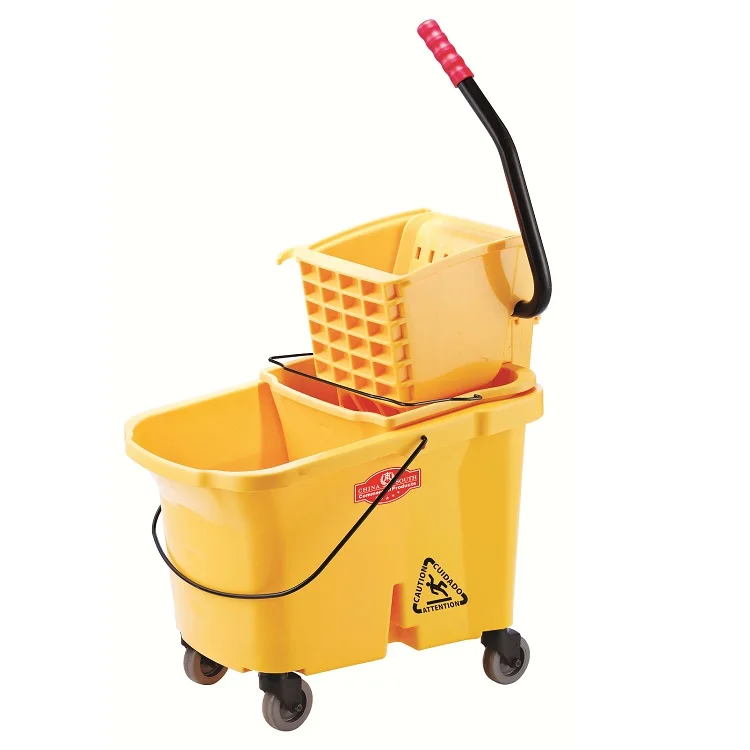 Yellow 40L Water Mopping Combo Mopping System Water Bucket Hand ...