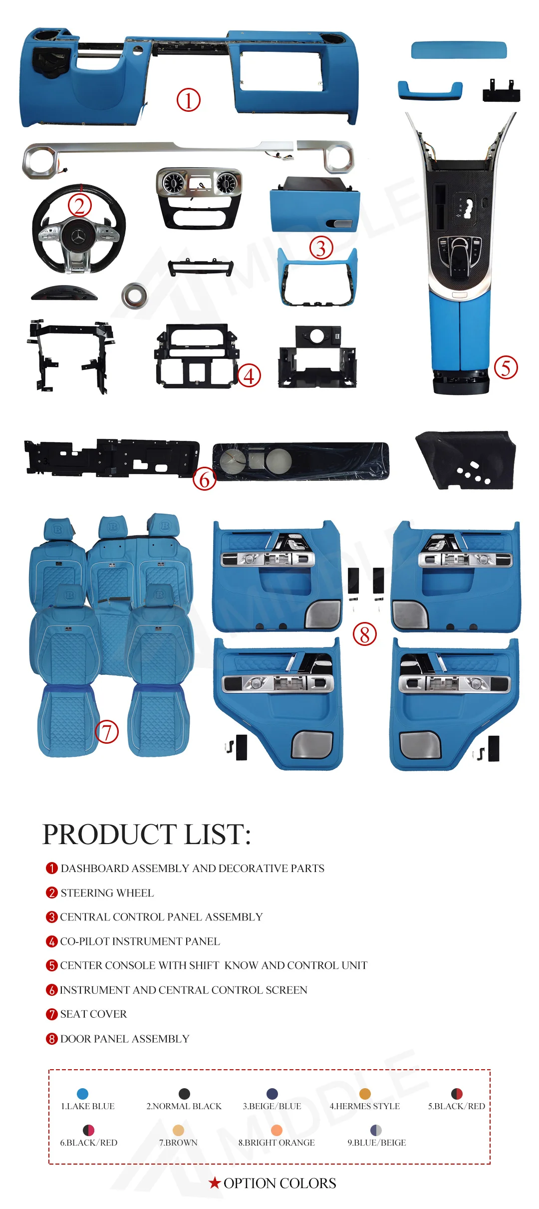 G Class Auto Interior Upgrade Interior Conversion Kit For W463 To W464 ...