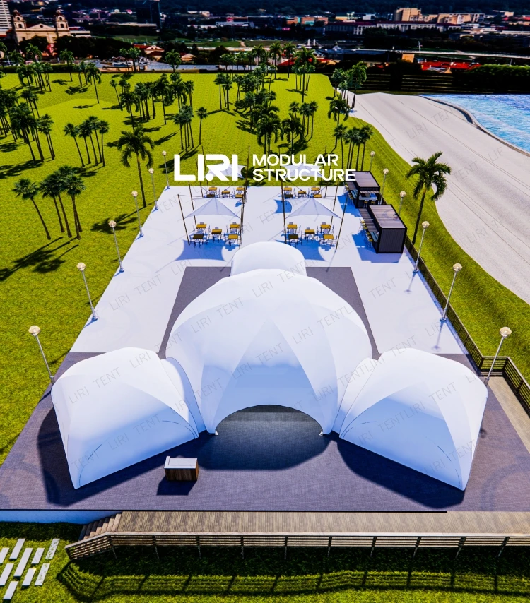 Aluminum PVC Event Hall - Geodesic Crossover & Hexadome Tent