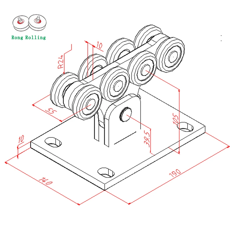 Durable Sliding Gate Rollers for Trackless Doors - Low Noise, Rust ...